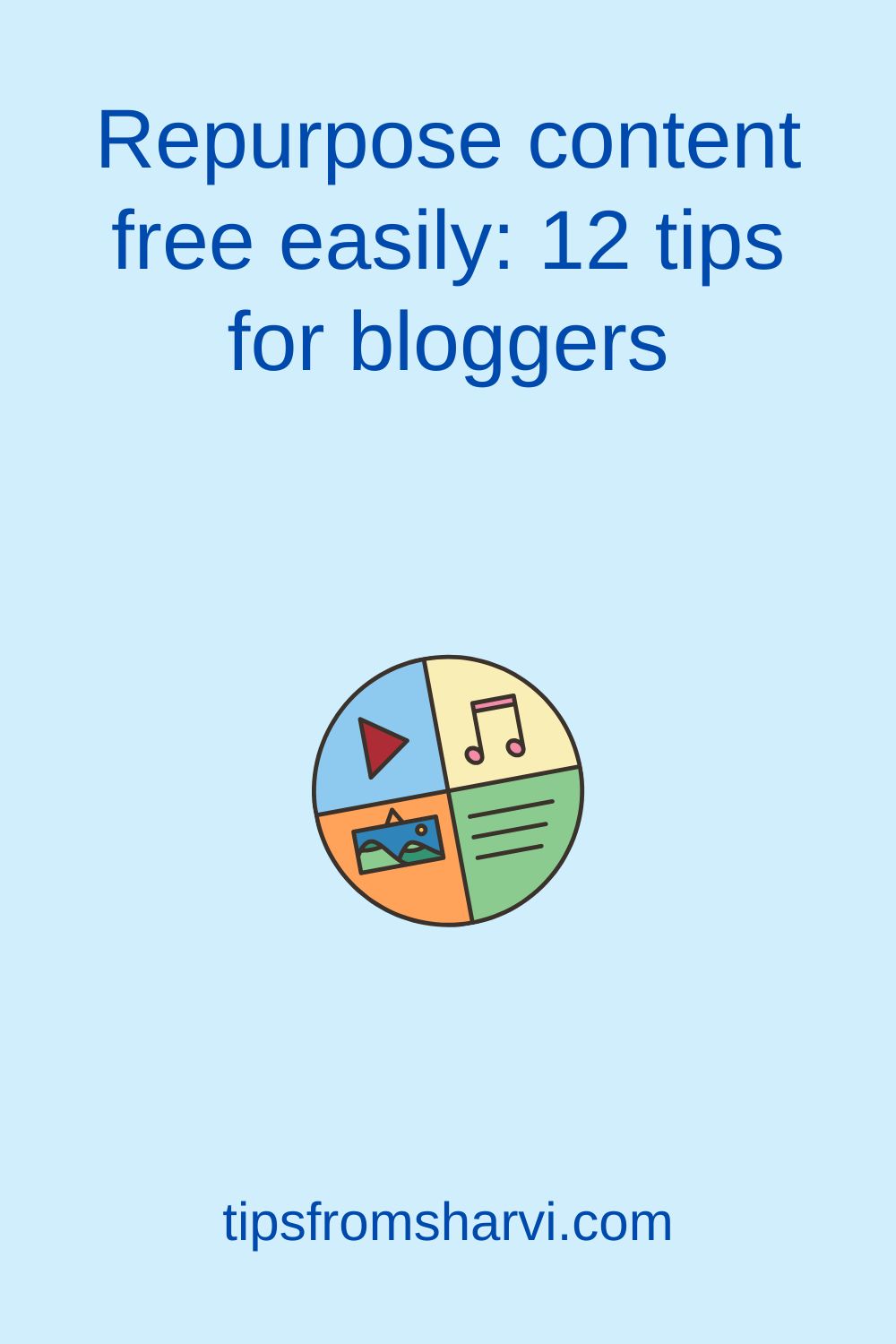 Repurpose content free easily: 12 tips for bloggers – Tips from Sharvi