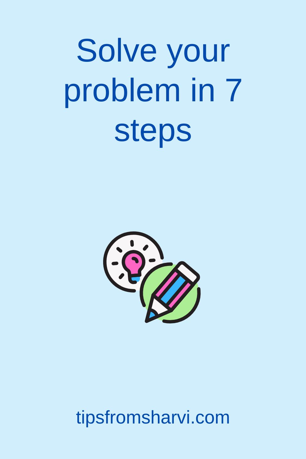 Solve your problem in 7 steps – Tips from Sharvi
